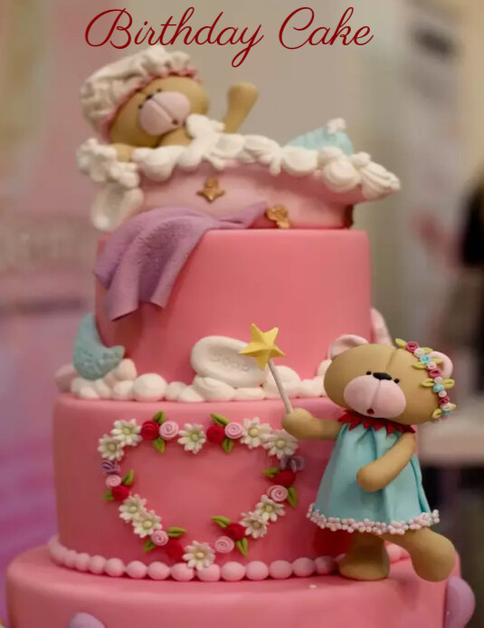 Birthday cake topper flyer template | PosterMyWall