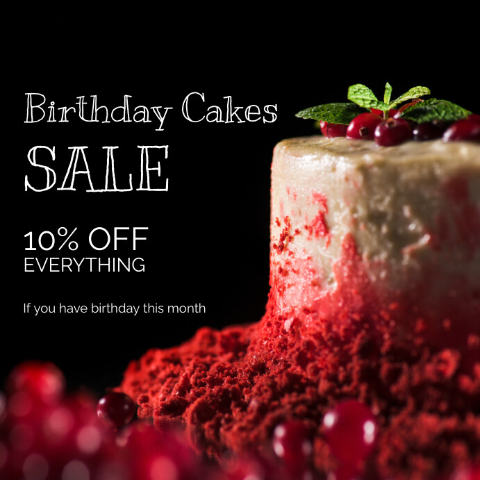 birthday cakes ad Template | PosterMyWall