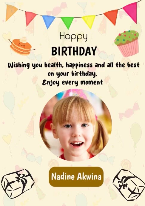 Birthday Card and Invitation Party Template | PosterMyWall