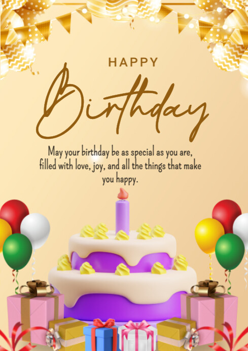 Birthday card Template | PosterMyWall