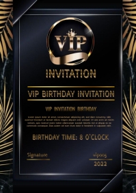 VIP Birthday invitation card Template | PosterMyWall