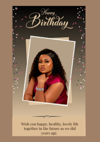 happy birthday a4 1 Template | PosterMyWall