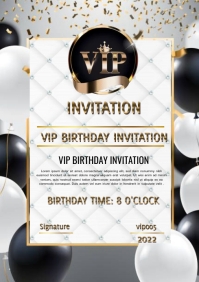 VIP Birthday invitation card Template | PosterMyWall