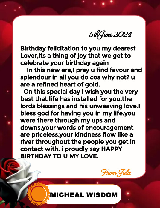 Birthday card design template | PosterMyWall