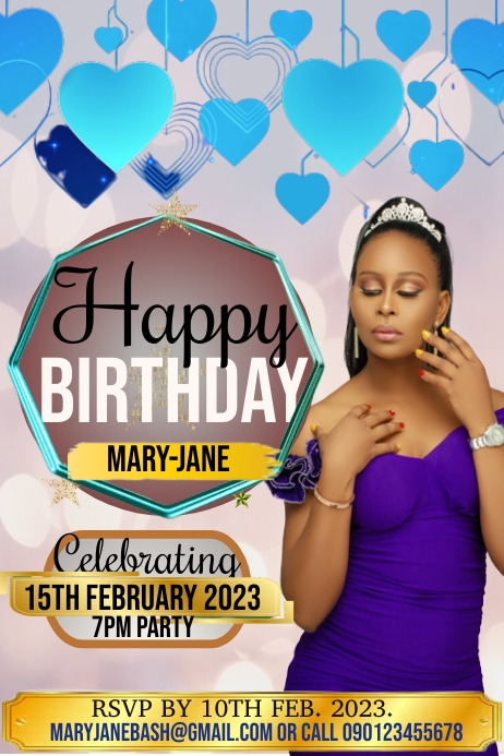 BIRTHDAY CARD Template | PosterMyWall