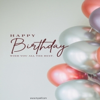 Birthday Square Card Template | PosterMyWall