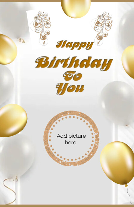 Birthday card editable template | PosterMyWall