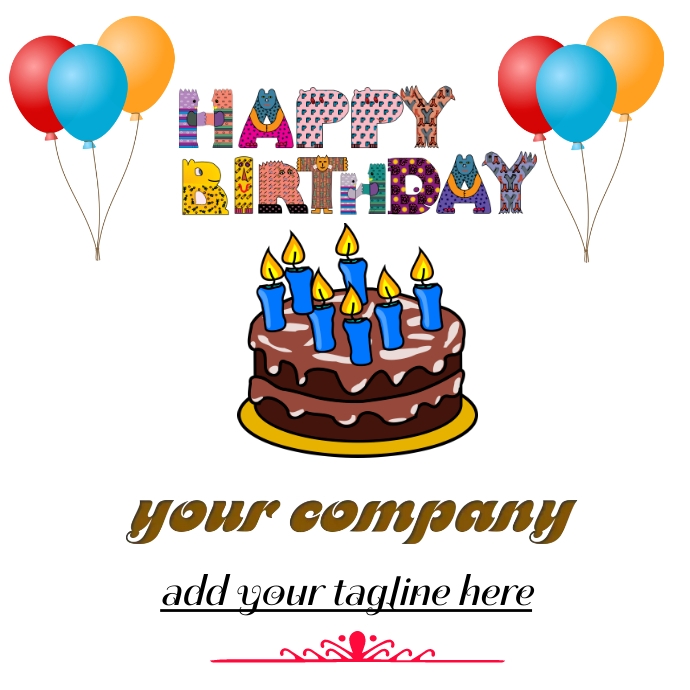 Modèle De Logo de Carte D'anniversaire | PosterMyWall