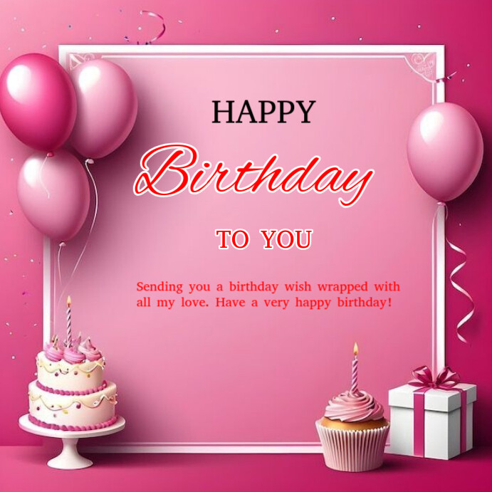Birthday Card Post Template | PosterMyWall