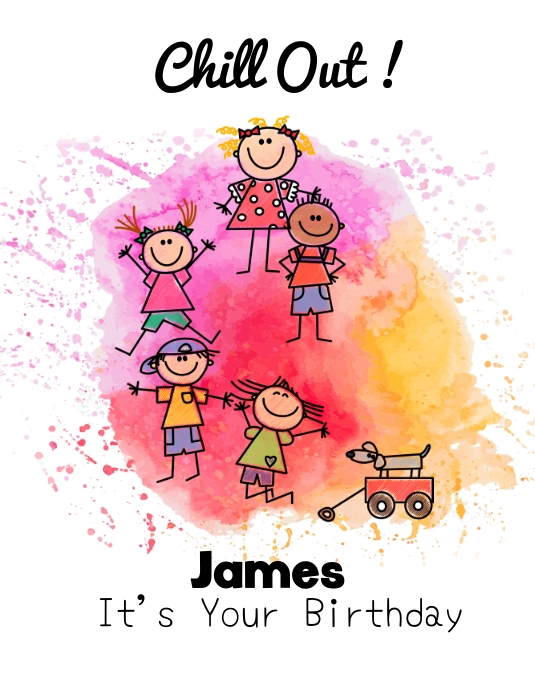 Birthday Card Template chillout | PosterMyWall