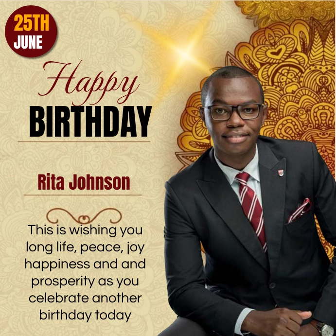 Copy of Birthday card template | PosterMyWall