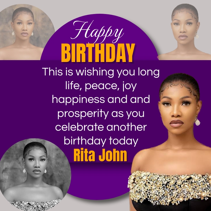 Copy of Birthday card template | PosterMyWall