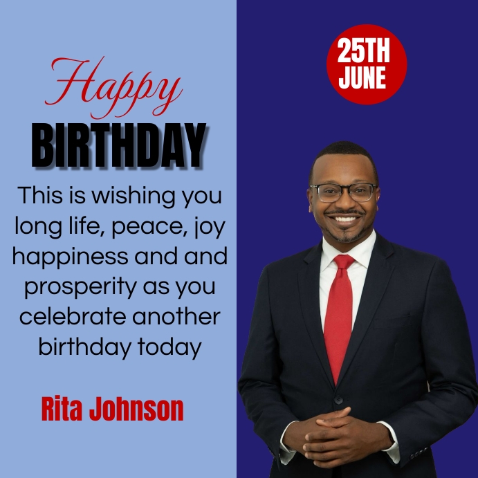 Copy of Birthday card template | PosterMyWall