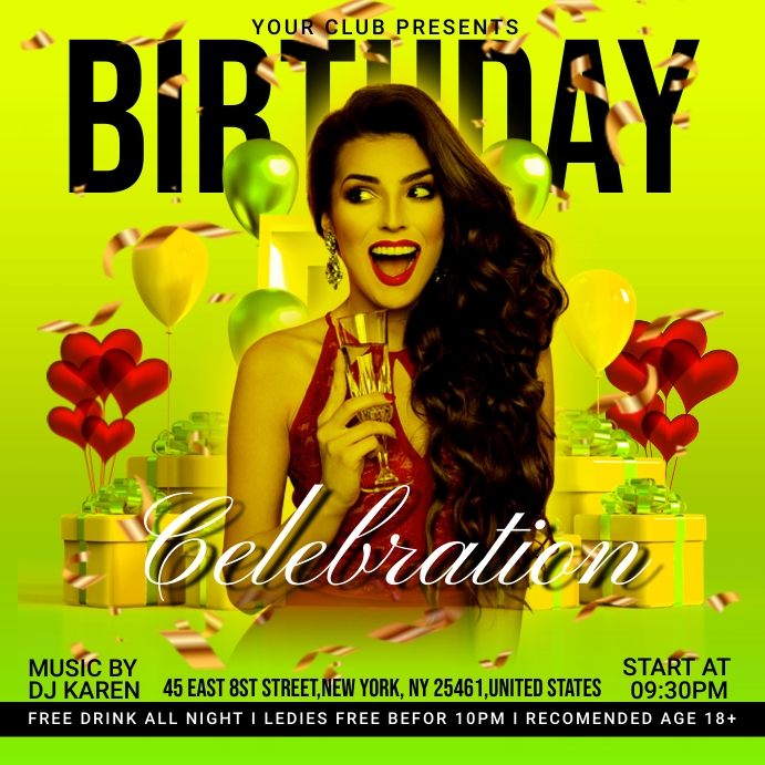 birthday celebrate Template | PosterMyWall