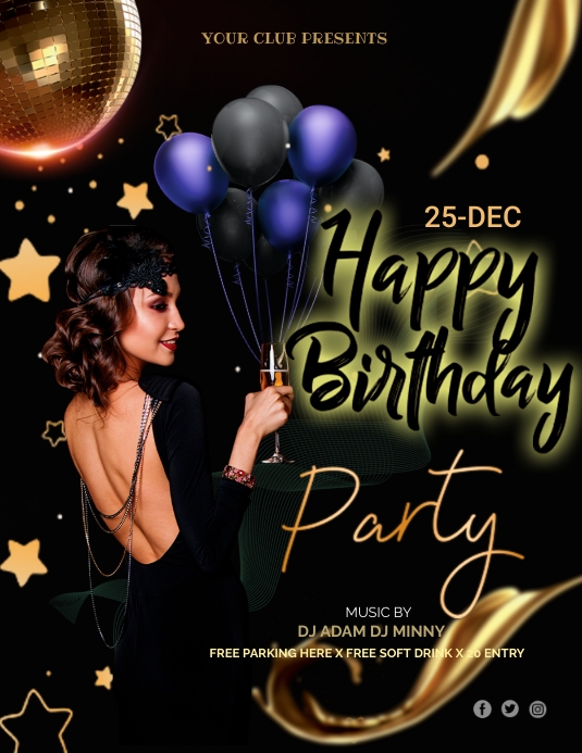birthday celebrate party ad design Template | PosterMyWall