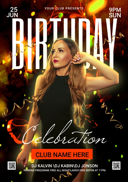 birthday celebrate party ad design Template | PosterMyWall