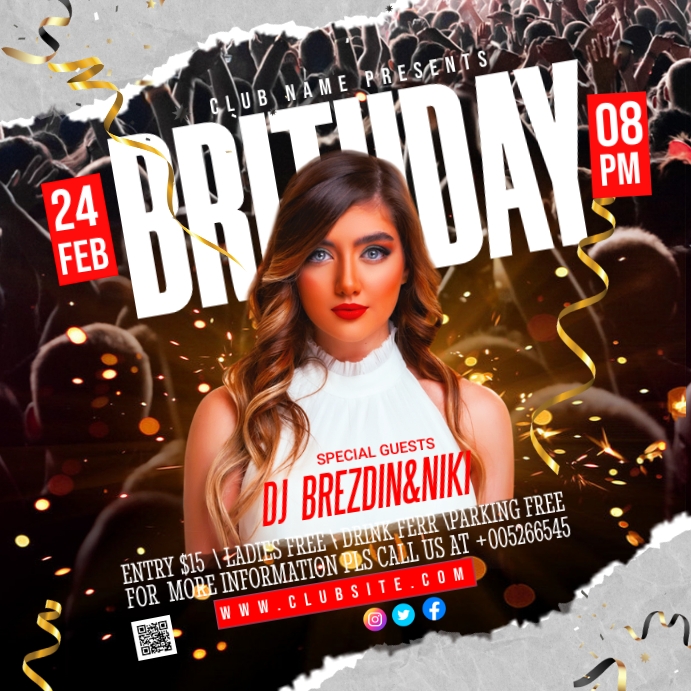 Birthday celebrate party ad design Template | PosterMyWall
