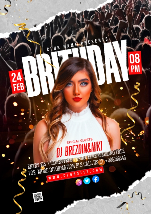Birthday celebrate party ad design Template | PosterMyWall
