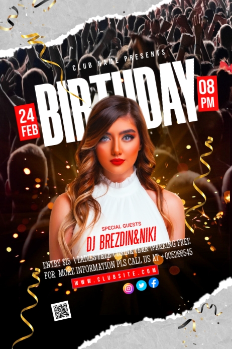 Birthday celebrate party ad design Template | PosterMyWall