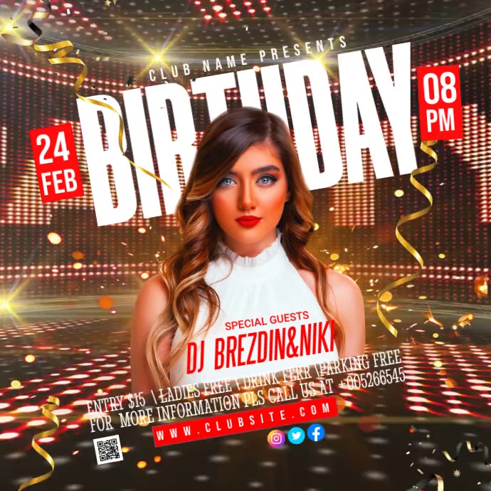 Birthday celebrate party ad design Template | PosterMyWall