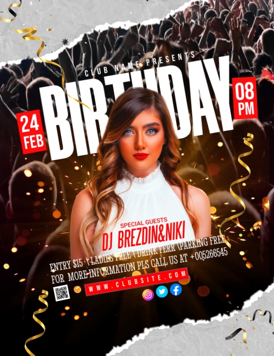 Birthday celebrate party ad design Template | PosterMyWall