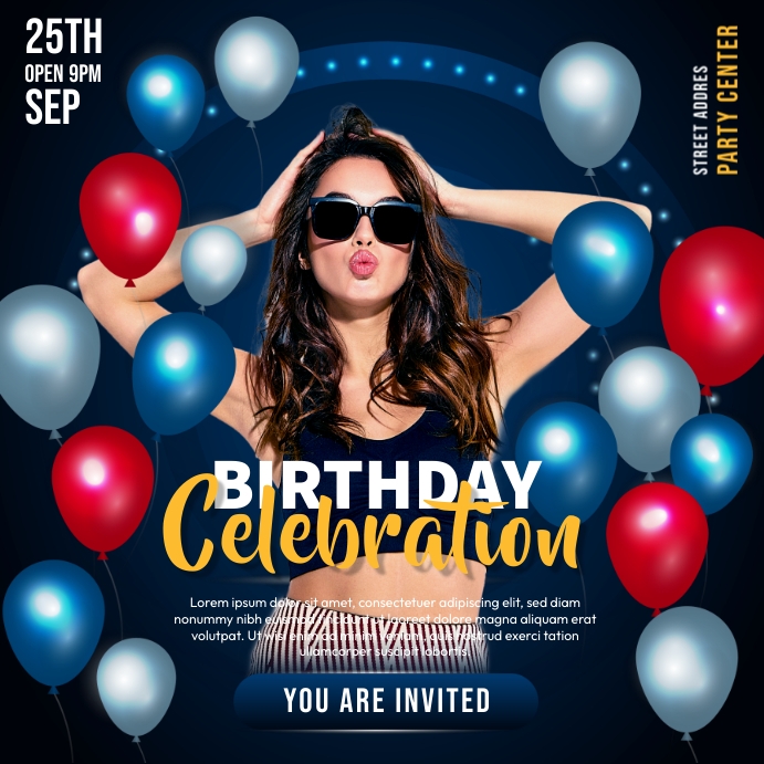 Birthday Celebration Ads Template | PosterMyWall
