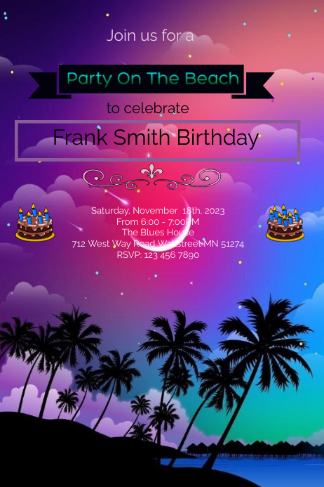 birthday celebration card Template | PosterMyWall