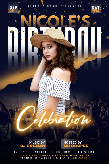 Copy of BIRTHDAY CELEBRATION | PosterMyWall
