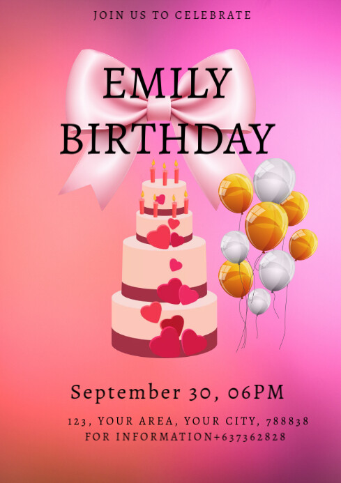 Birthday celebration Template | PosterMyWall