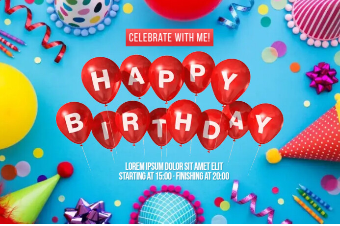 Birthday Party Template | PosterMyWall