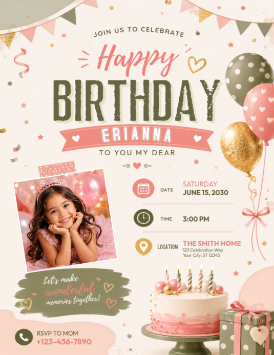 Birthday Celebration Flyers Template | PosterMyWall
