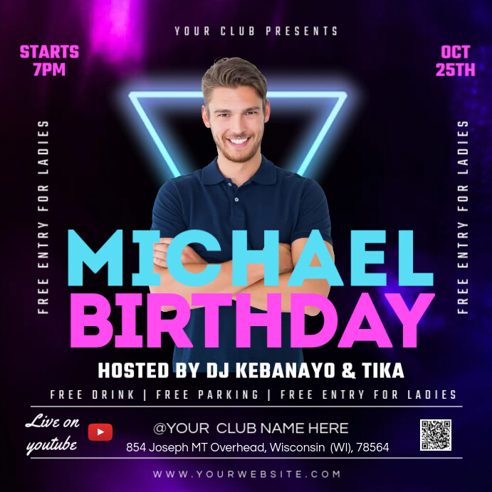 birthday celebration Instagram post Template | PosterMyWall