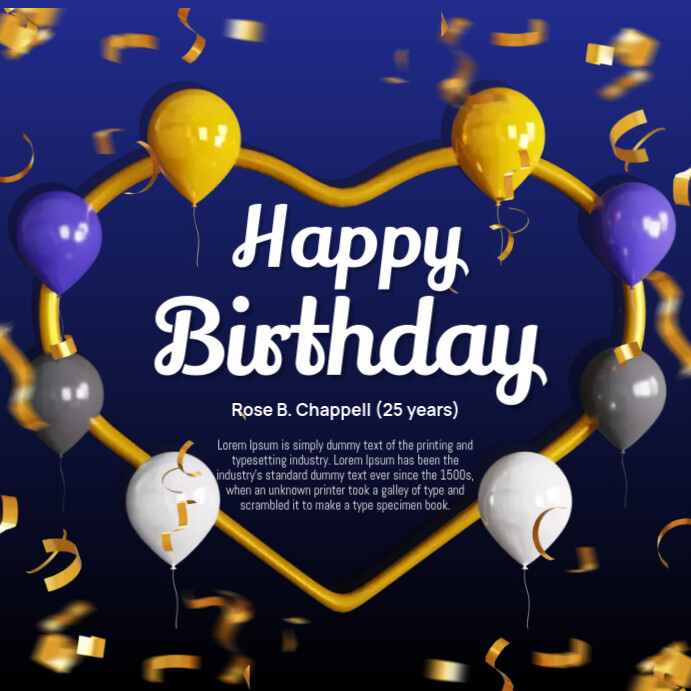 Birthday celebration Instagram Post Template | PosterMyWall