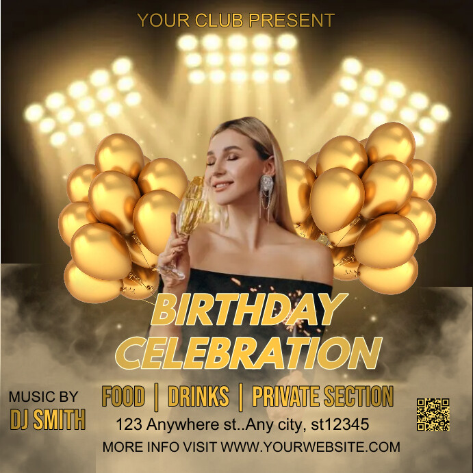 Birthday celebration Instagram post template | PosterMyWall