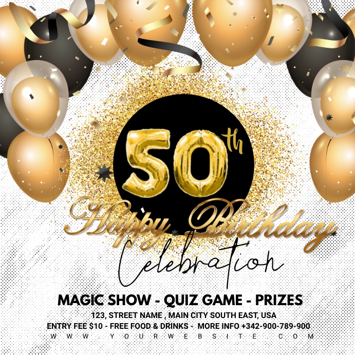 Birthday Celebration Party Template | PosterMyWall