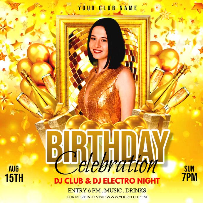 birthday celebration party flyer Template | PosterMyWall