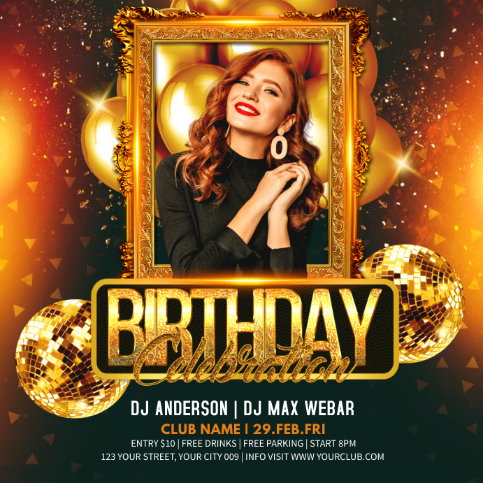 Copy of birthday celebration party flyer | PosterMyWall