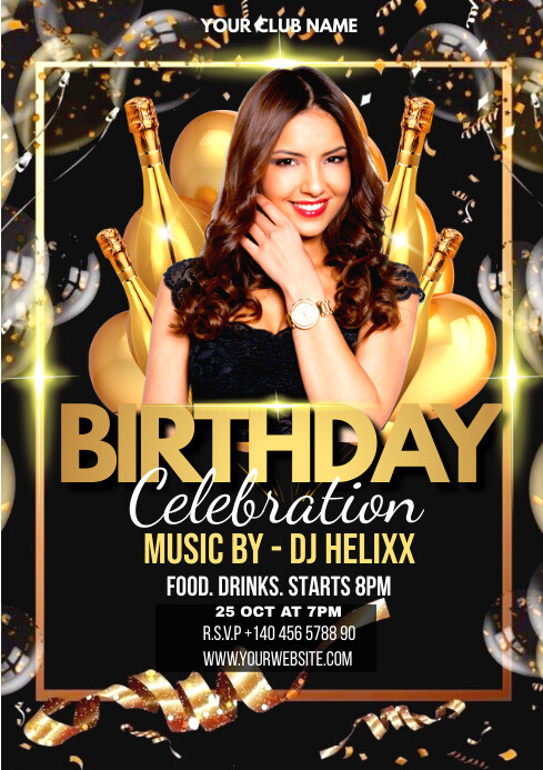 birthday celebration party flyer Template | PosterMyWall