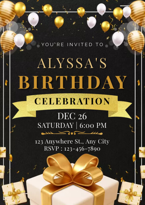 Birthday Celebration Poster Template | PosterMyWall
