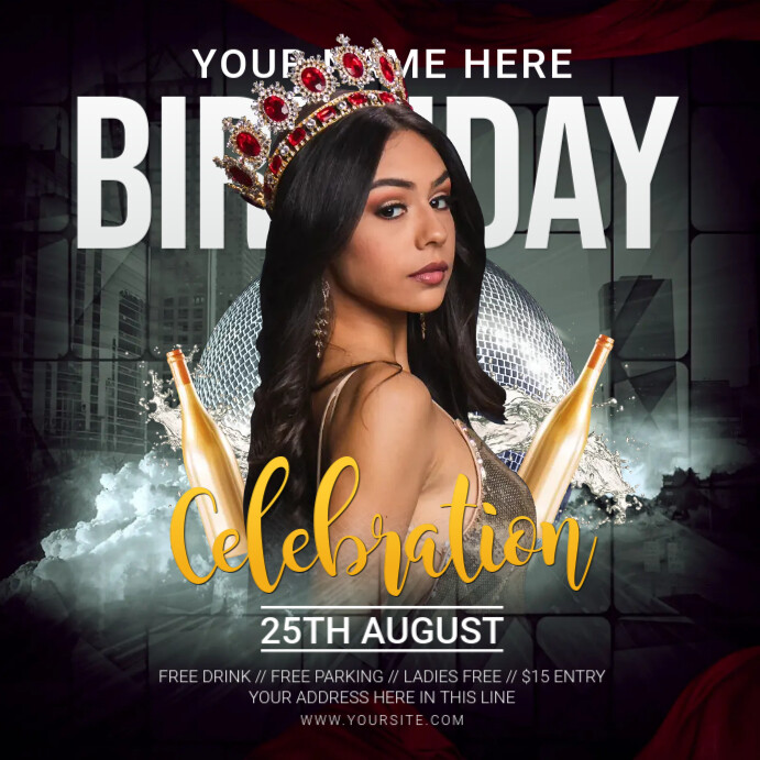 Birthday Celebration Social Media Post Template | PosterMyWall