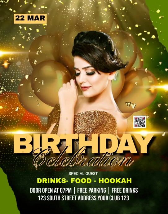 birthday celebration video flyer Template | PosterMyWall