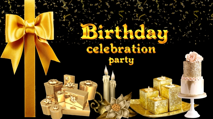 Birthday Celebration youtube thumbnail Template | PosterMyWall