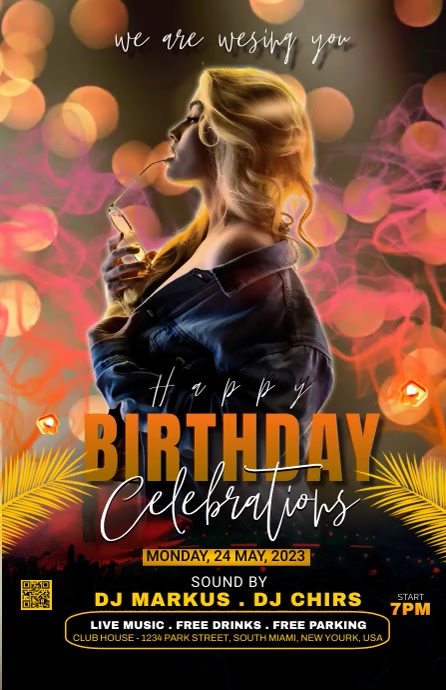 Plantilla de Birthday Celebrations party flyer | PosterMyWall