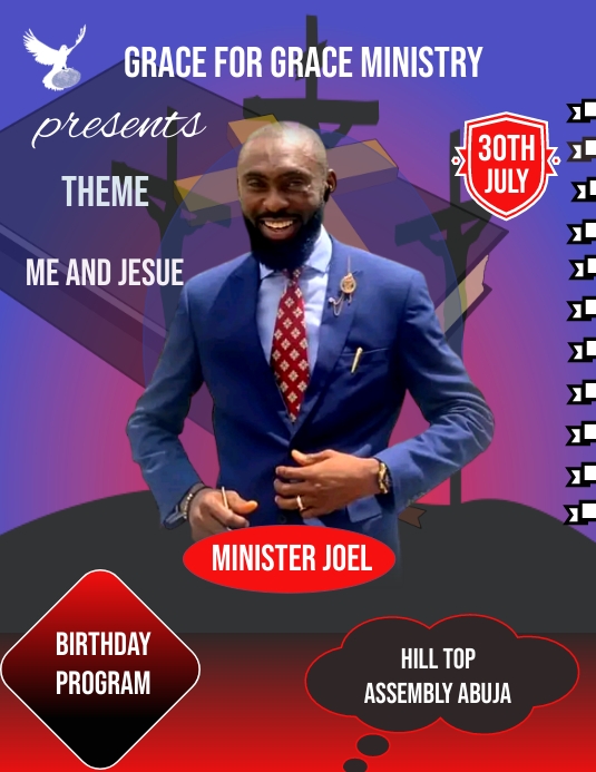 BIRTHDAY/church flyer ( Template | PosterMyWall