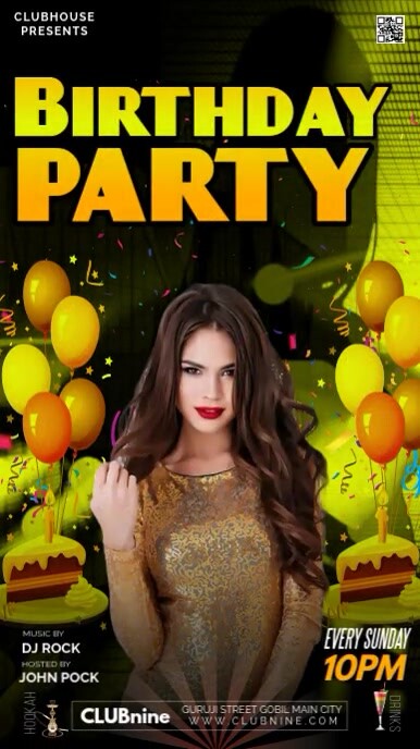 birthday club party Template | PosterMyWall