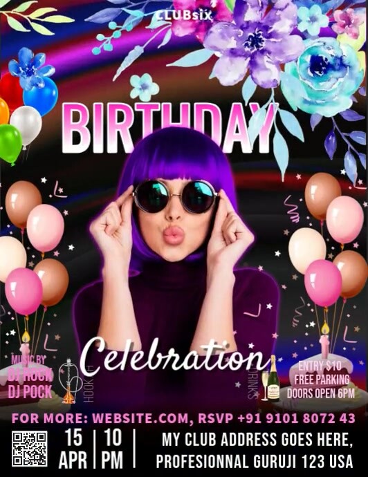 birthday club party Template | PosterMyWall