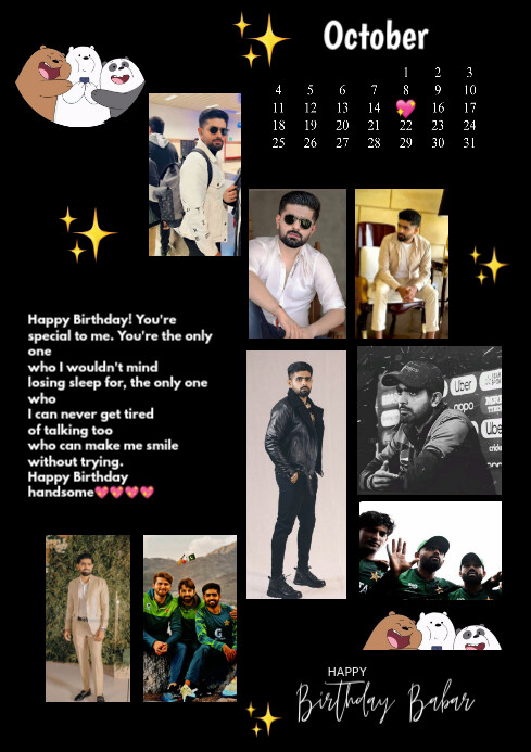 Copy of Birthday collage template | PosterMyWall