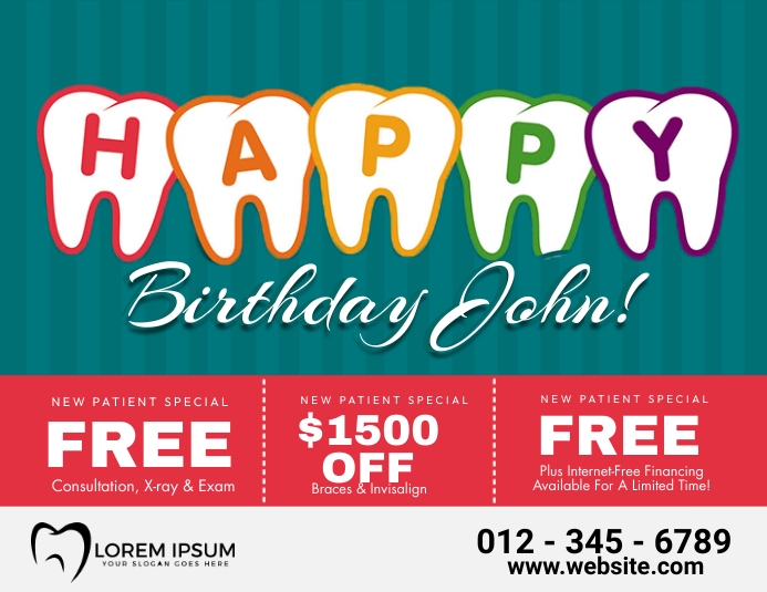 Birthday Dentist Template | PosterMyWall