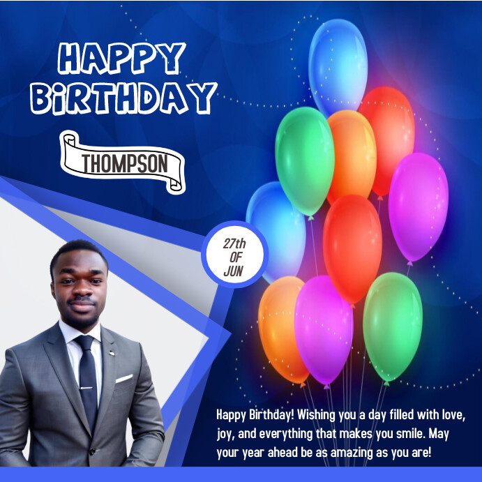 Birthday design Template | PosterMyWall