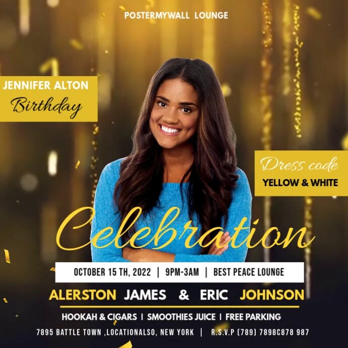 birthday event Insta post Template | PosterMyWall